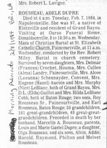 Adele Dupré Rousseau – Garde Voir Ci